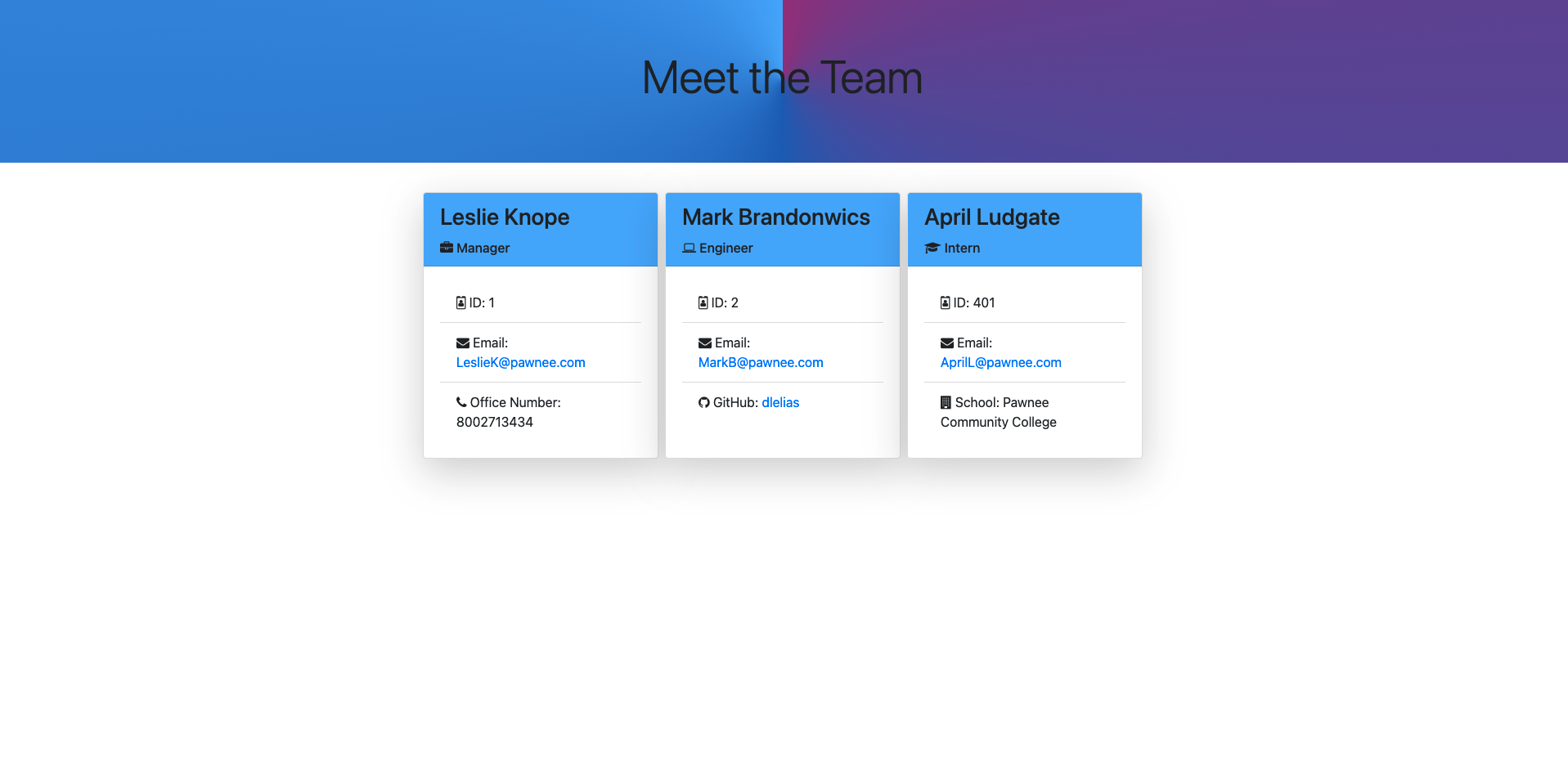 Team-Profile-Generator
